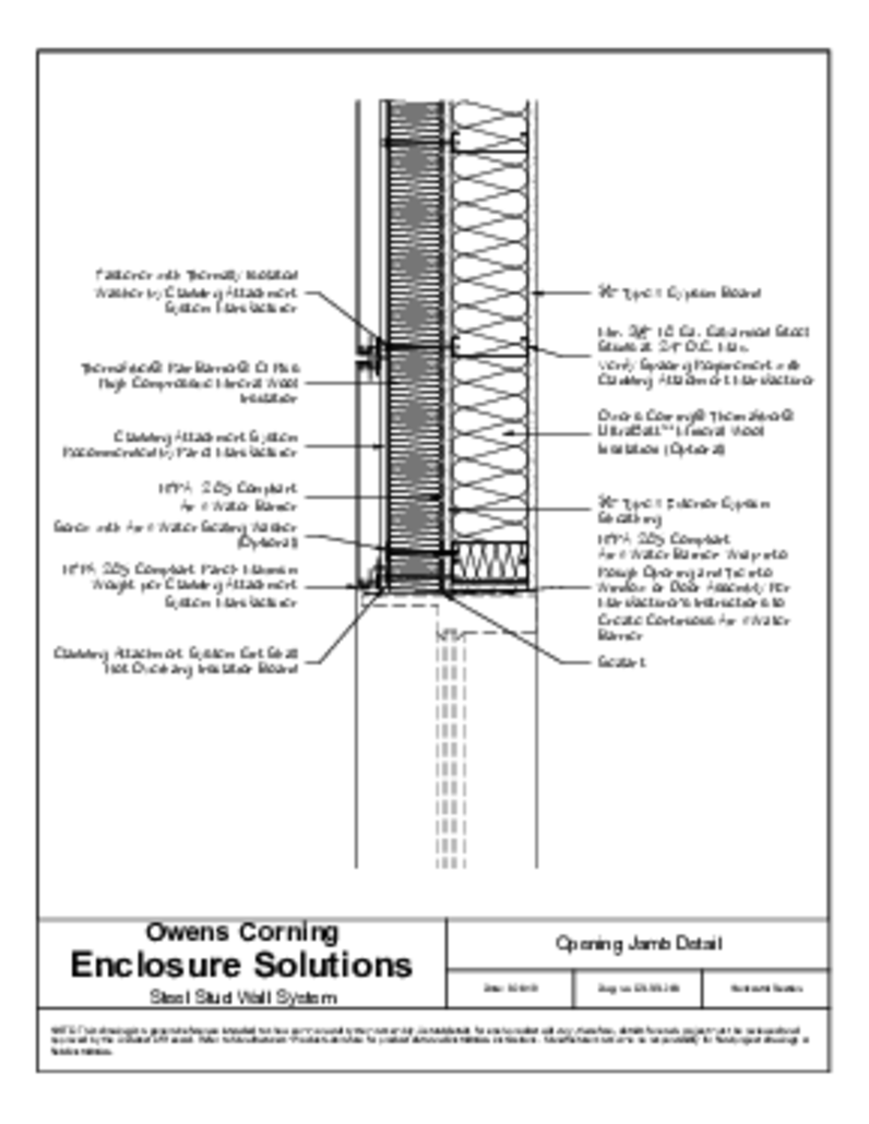 exterior stud wall section