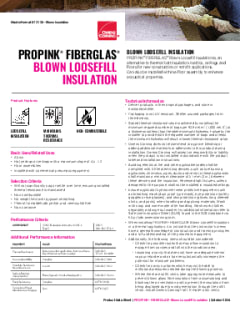 Owens Corning Insulation Chart