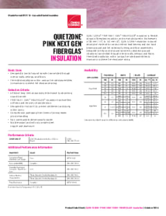 Owens Corning Insulation Chart Owens Corning Quietzone EcoTouch PINK